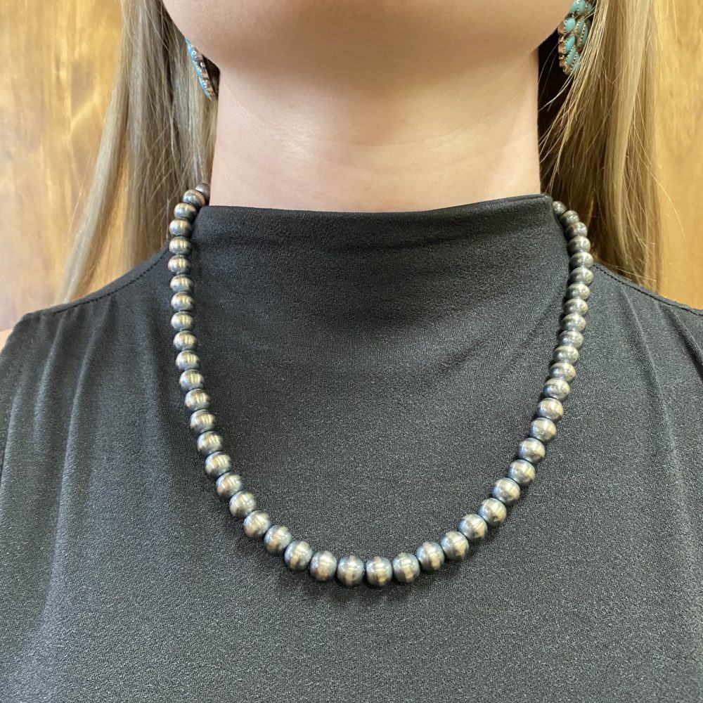 Navajo Pearl 8mm Necklace - Saddle Rags