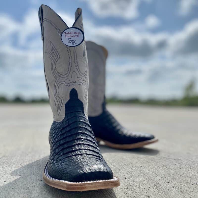 Anderson Bean Men's Black Hornback Caiman Boot - Saddle Rags