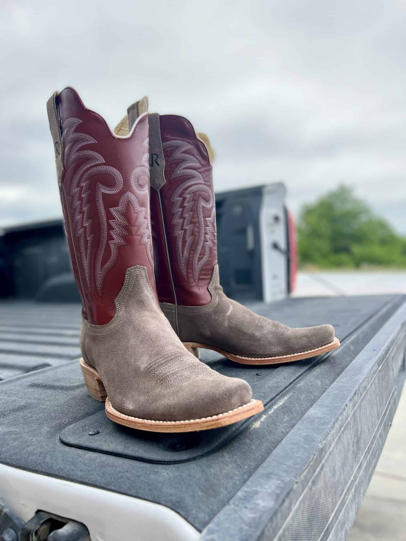 R. Watson Women's Charcoal Rough-Out Boot - Saddle Rags