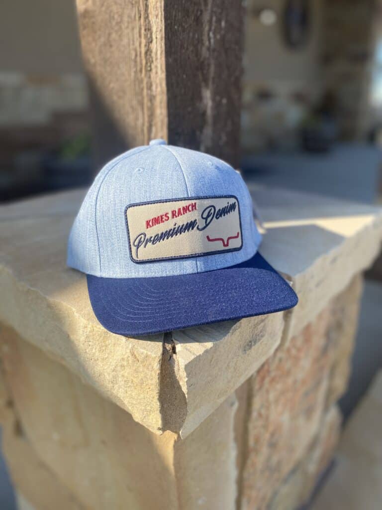 Kimes Ranch Premium Denim Cap - Saddle Rags