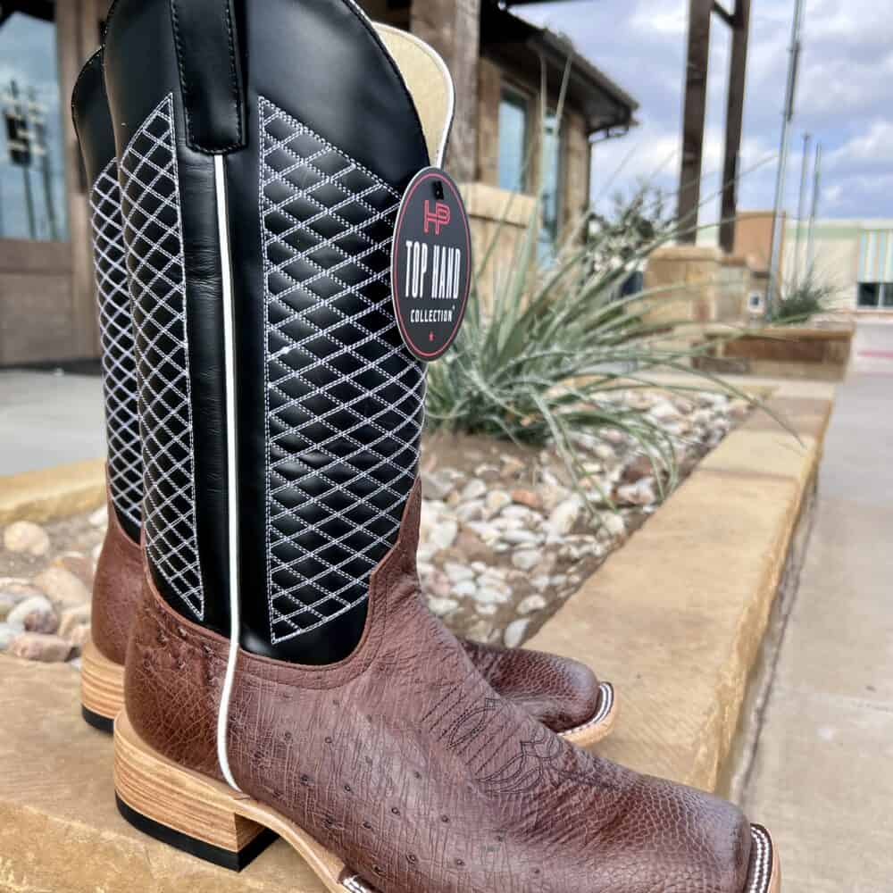 Horse Power Top Hand Kango Tobac Smooth Ostrich Boot - Saddle Rags