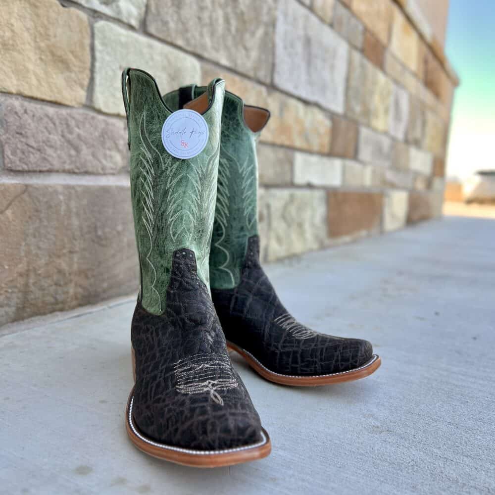 Rios of Mercedes Men's Chocolate Elephant Boot - Saddle Rags