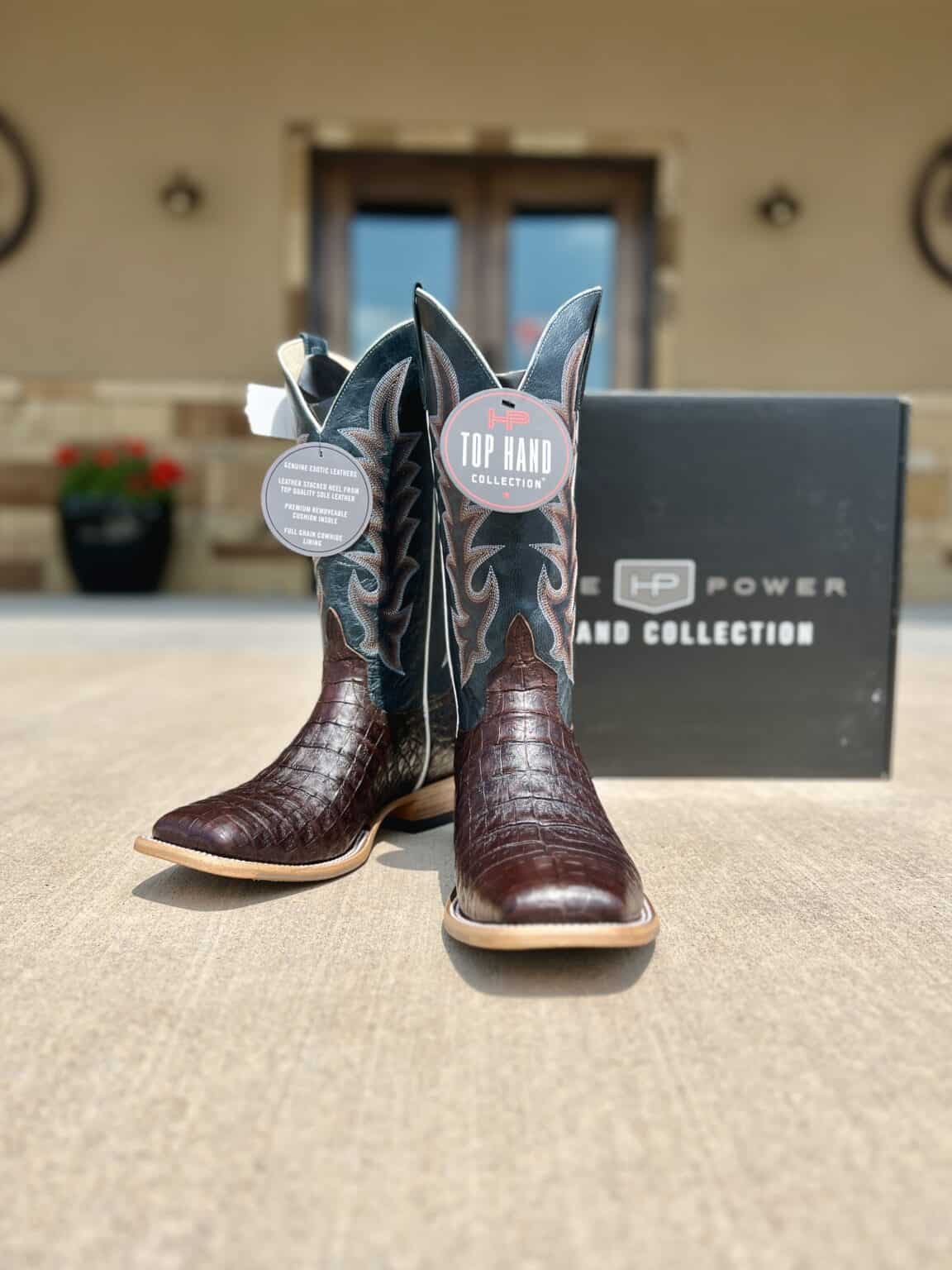 Horse Power Top Hand Brown Caiman Belly Boot - Saddle Rags