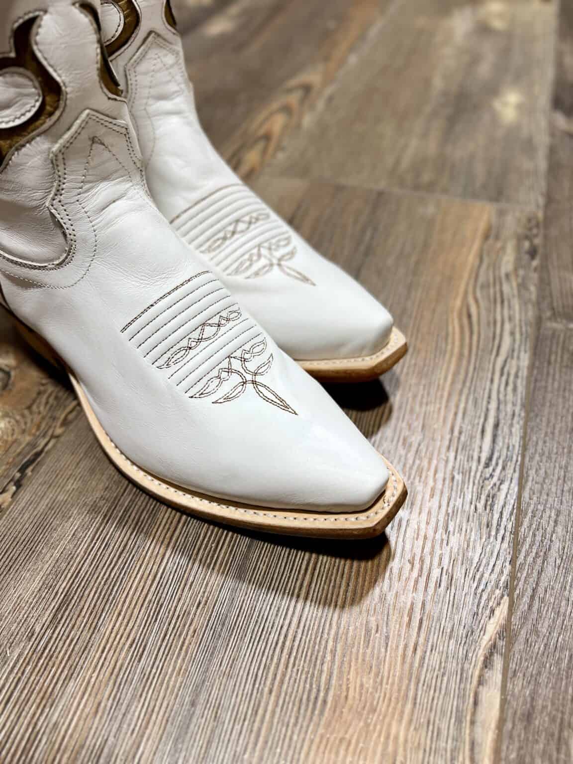 Fenoglio White Drill Team Inlay Boot - Saddle Rags