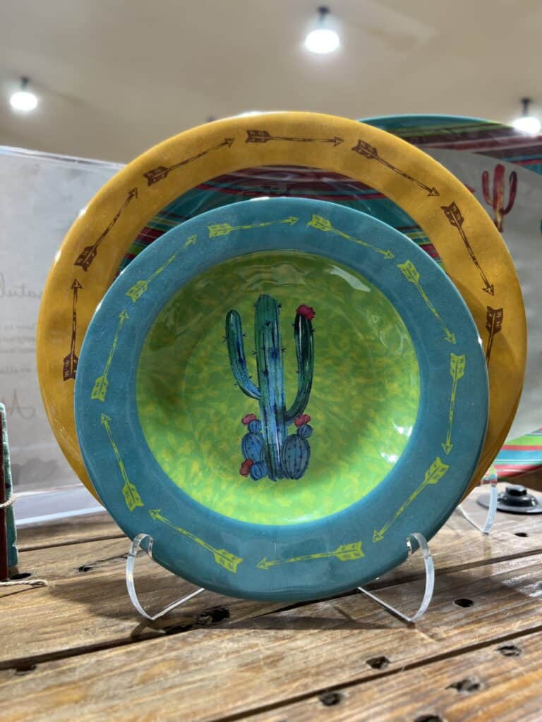 Cactus Melamine Salad Plate - Saddle Rags