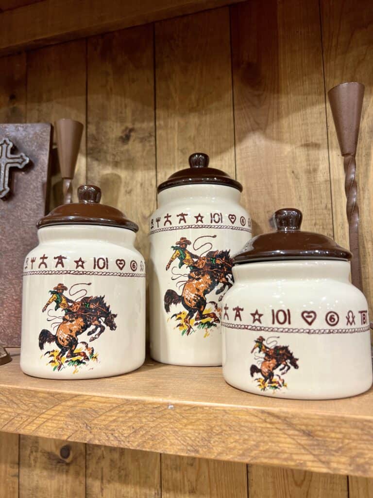 Bronc & Brands Canister Set - Saddle Rags