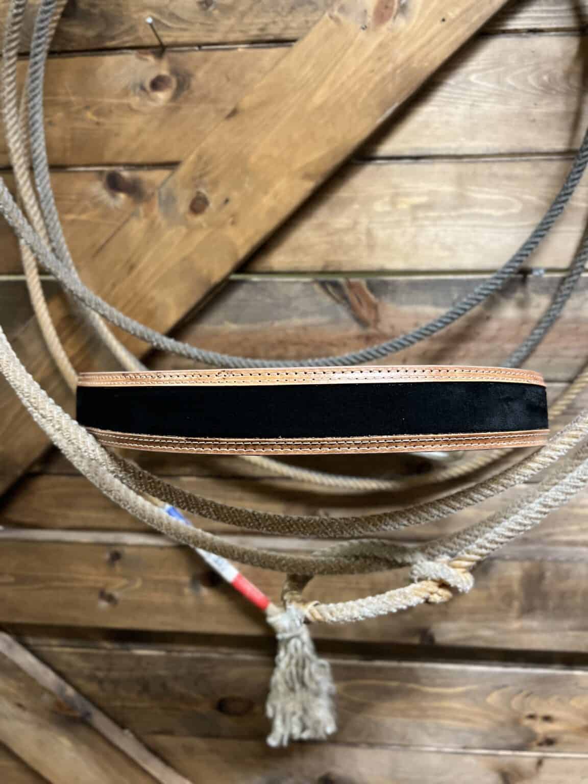 R. Watson Black Roughout Underlay Belt - Saddle Rags