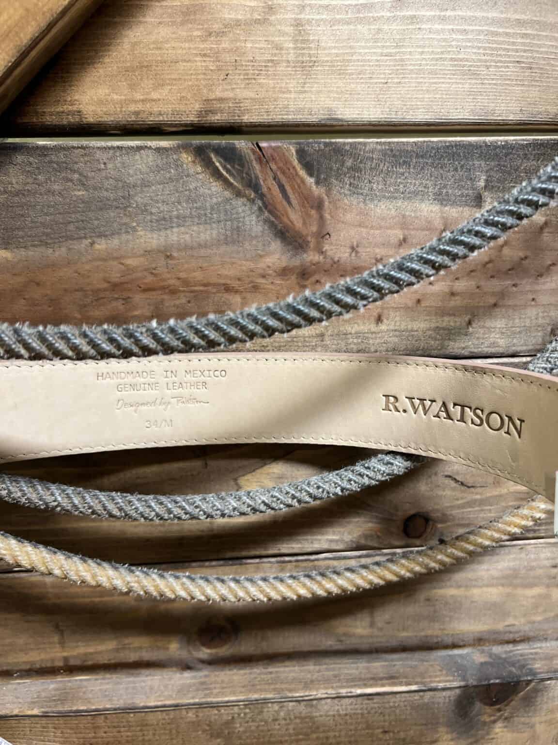 R. Watson Black Roughout Underlay Belt - Saddle Rags