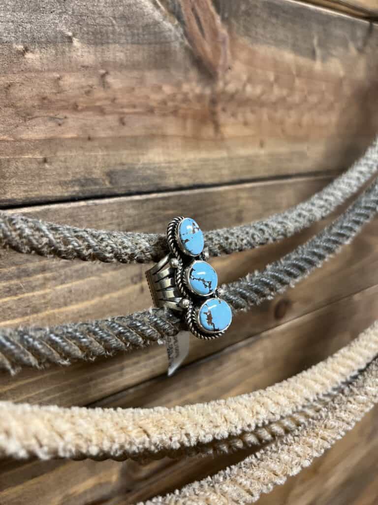 Albert Jake 3 Stone Golden Hills Ring - Saddle Rags
