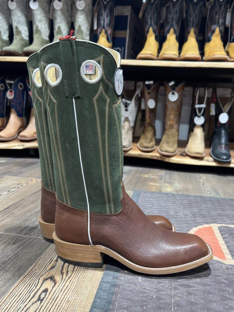 Olathe Men's Milk Chocolate Bison Boot - Saddle Rags