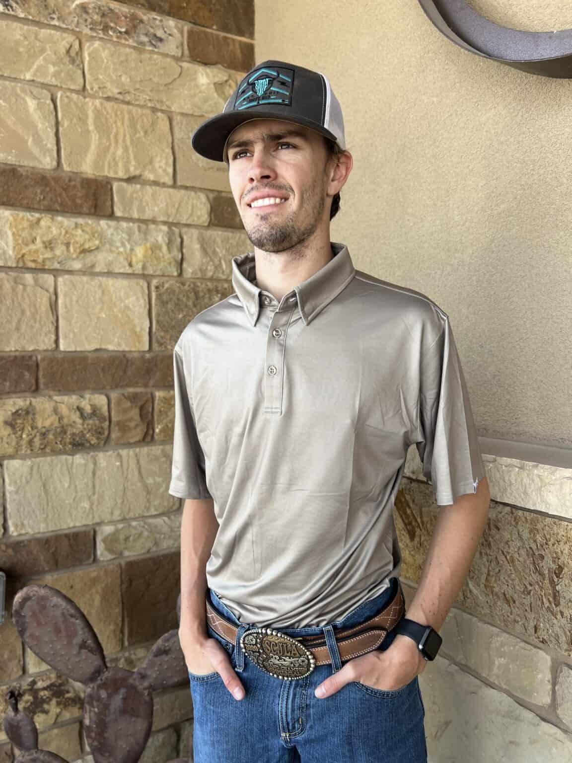 Saddle Rags Performance Polo - Desert Tan - Saddle Rags