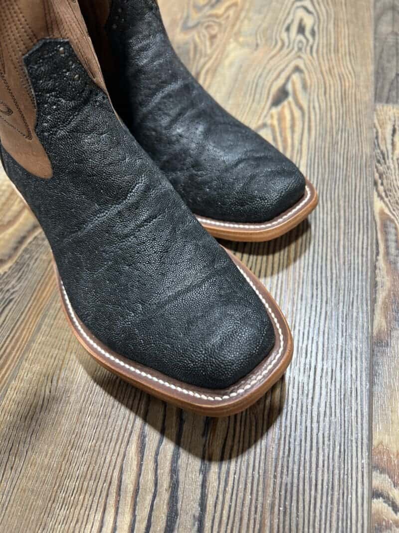 Rios of Mercedes Black Elephant Cutter Toe Boot - Saddle Rags