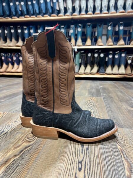 Rios of Mercedes Black Elephant Cutter Toe Boot - Saddle Rags