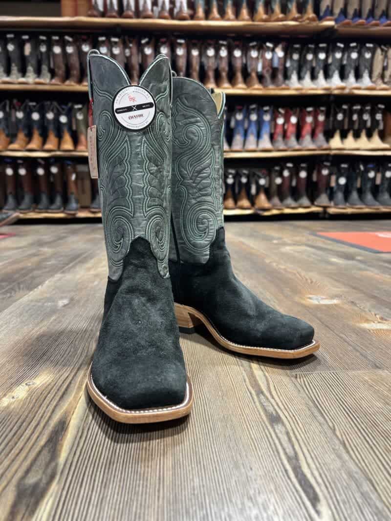 Olathe Men's Black Wyoming Rough-Out Boot - Saddle Rags