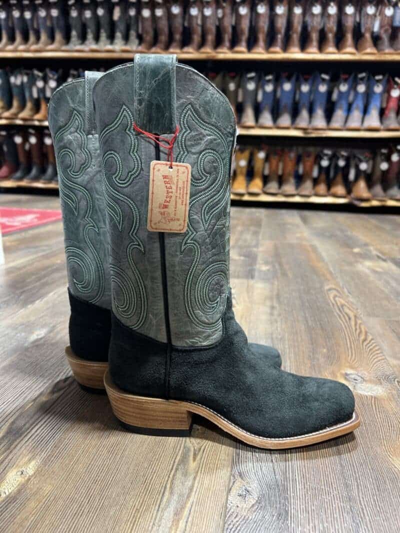 Olathe Men's Black Wyoming Rough-Out Boot - Saddle Rags