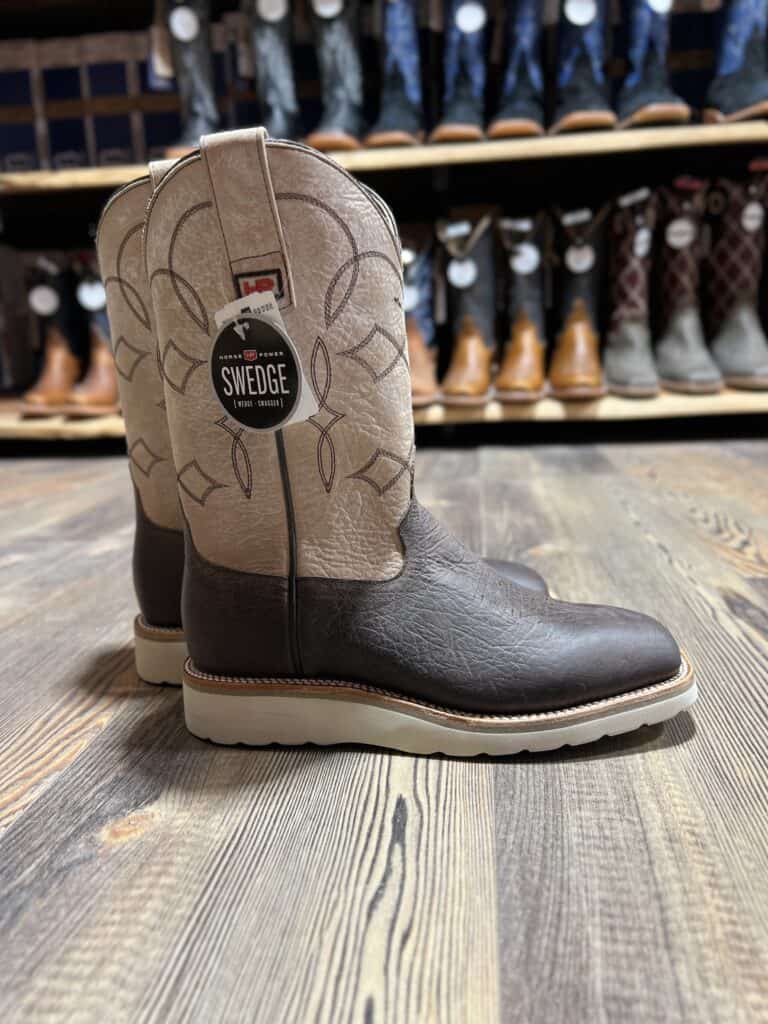 Horse Power Distressed Chocolate Swedge Boot - Saddle Rags