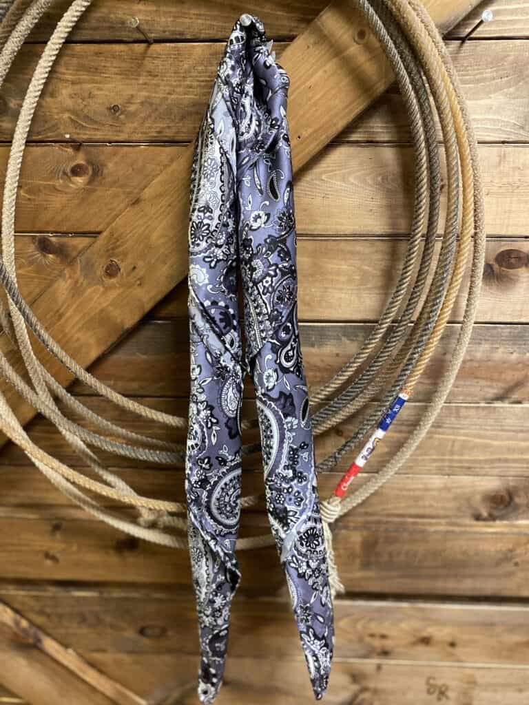 Grey/Black Paisley Wild Rag - Saddle Rags