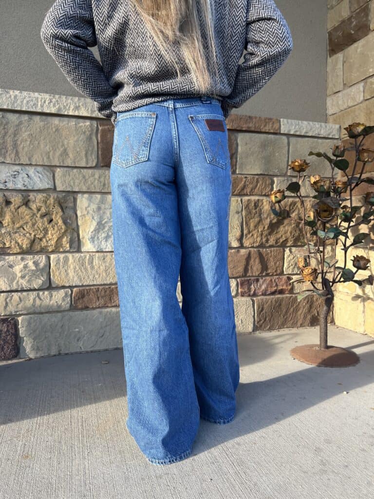 Wrangler Retro Bailey High Rise Wide Leg Jean - Saddle Rags