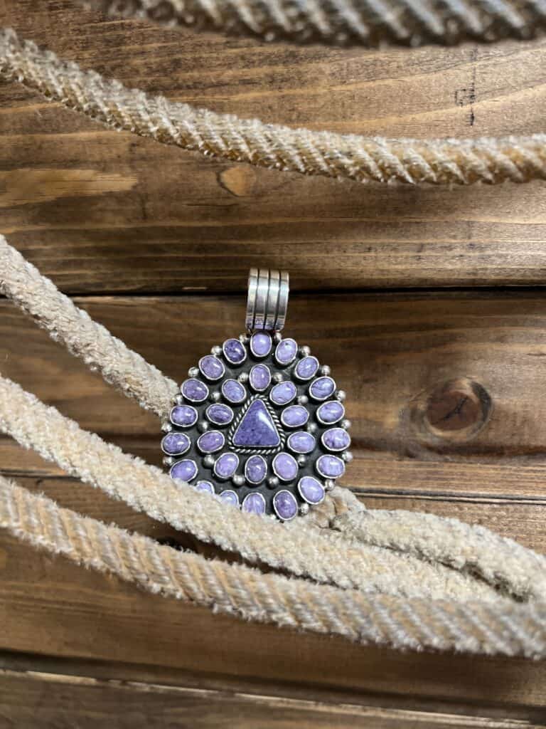 Large Charoite Pendant - Saddle Rags