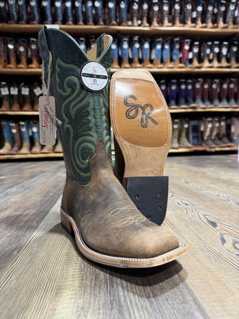 Anderson Bean Men's Rustwood Camel - Hunter Green Boot - Saddle Rags