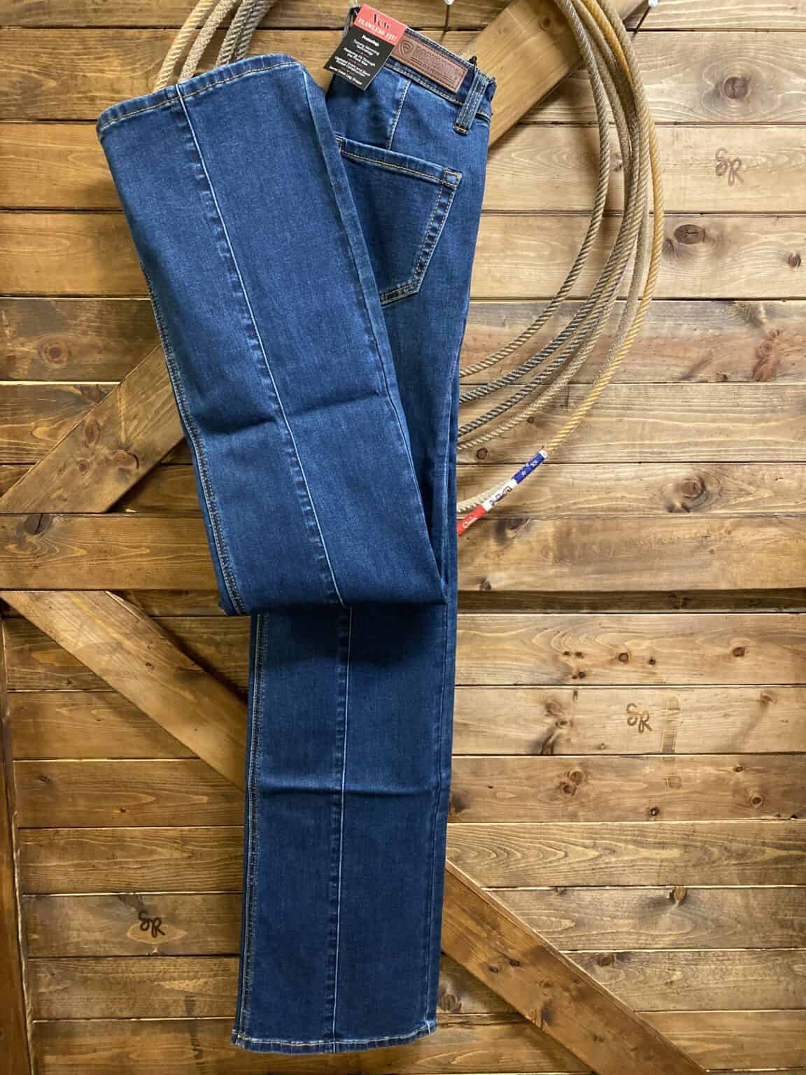 Womens Rock & Roll Relaxed Flare Leg Dark Wash Jean - Saddle Rags