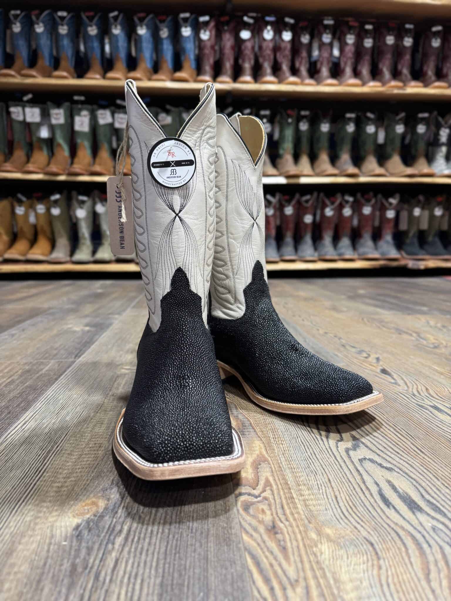 Anderson Bean Men's Black Stingray Boot - Saddle Rags