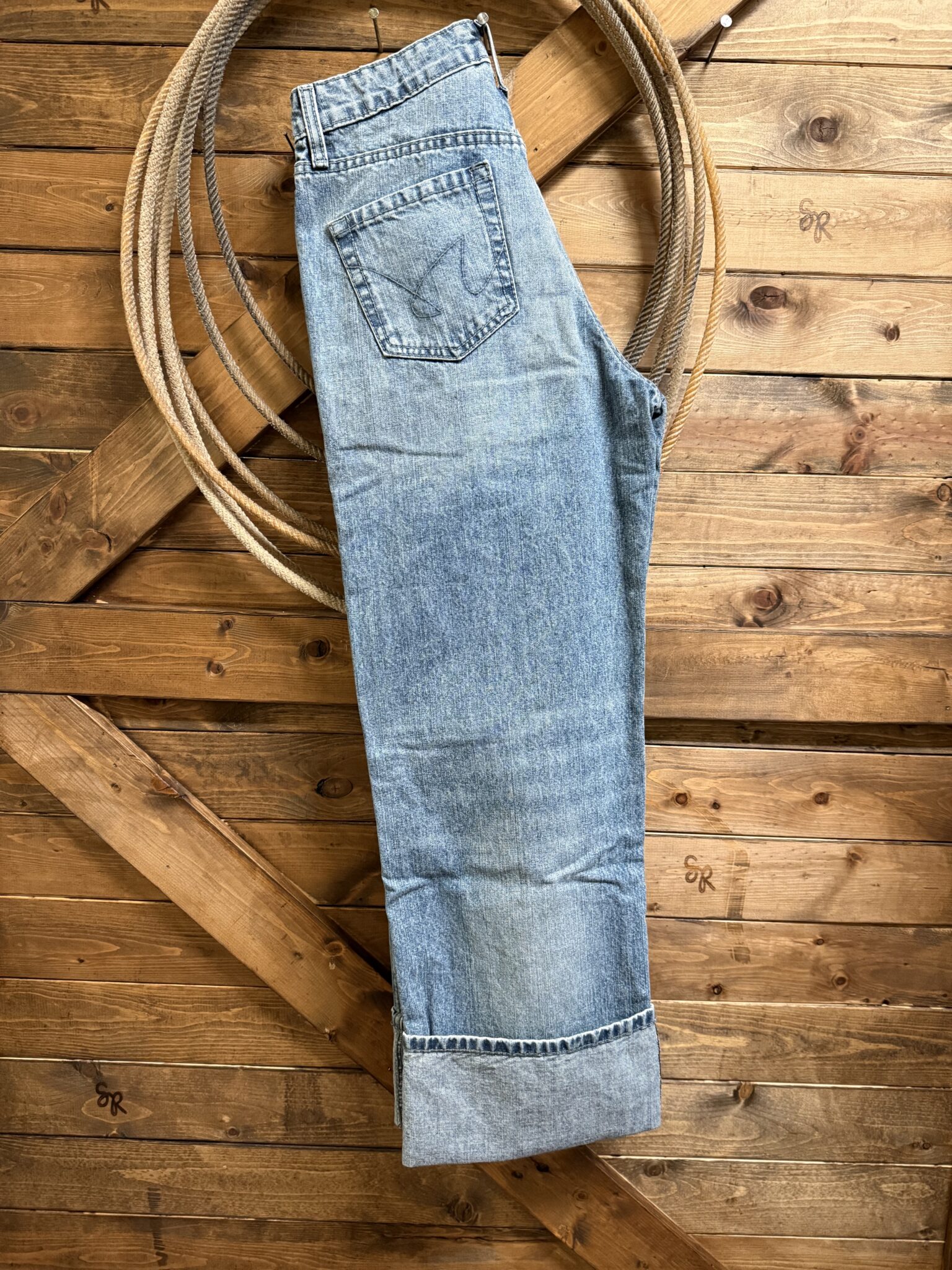 Womens Cruel Denim Casey High Rise Loose Fit - Saddle Rags