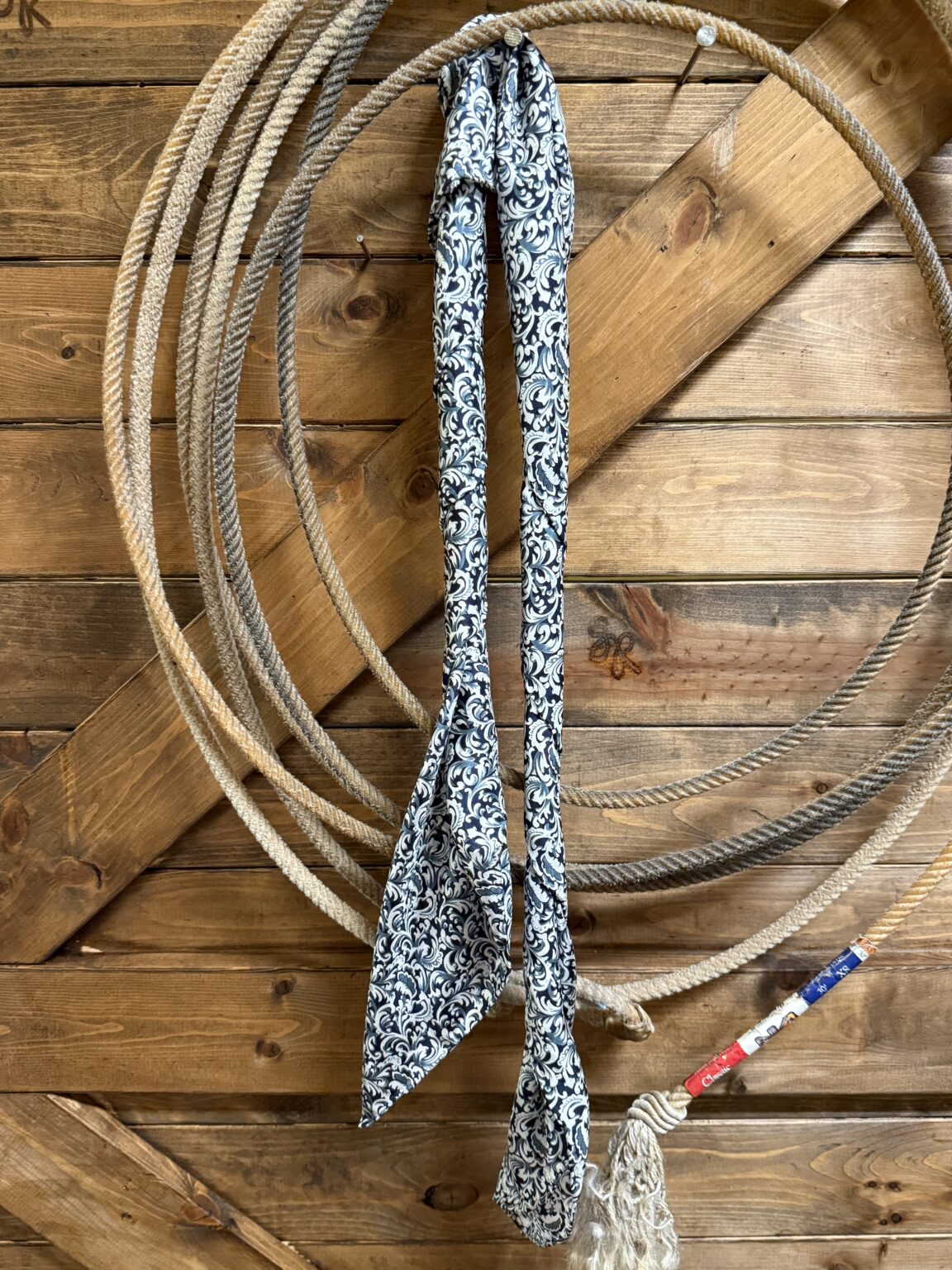 Navy/White Calico Wild Rag - Saddle Rags