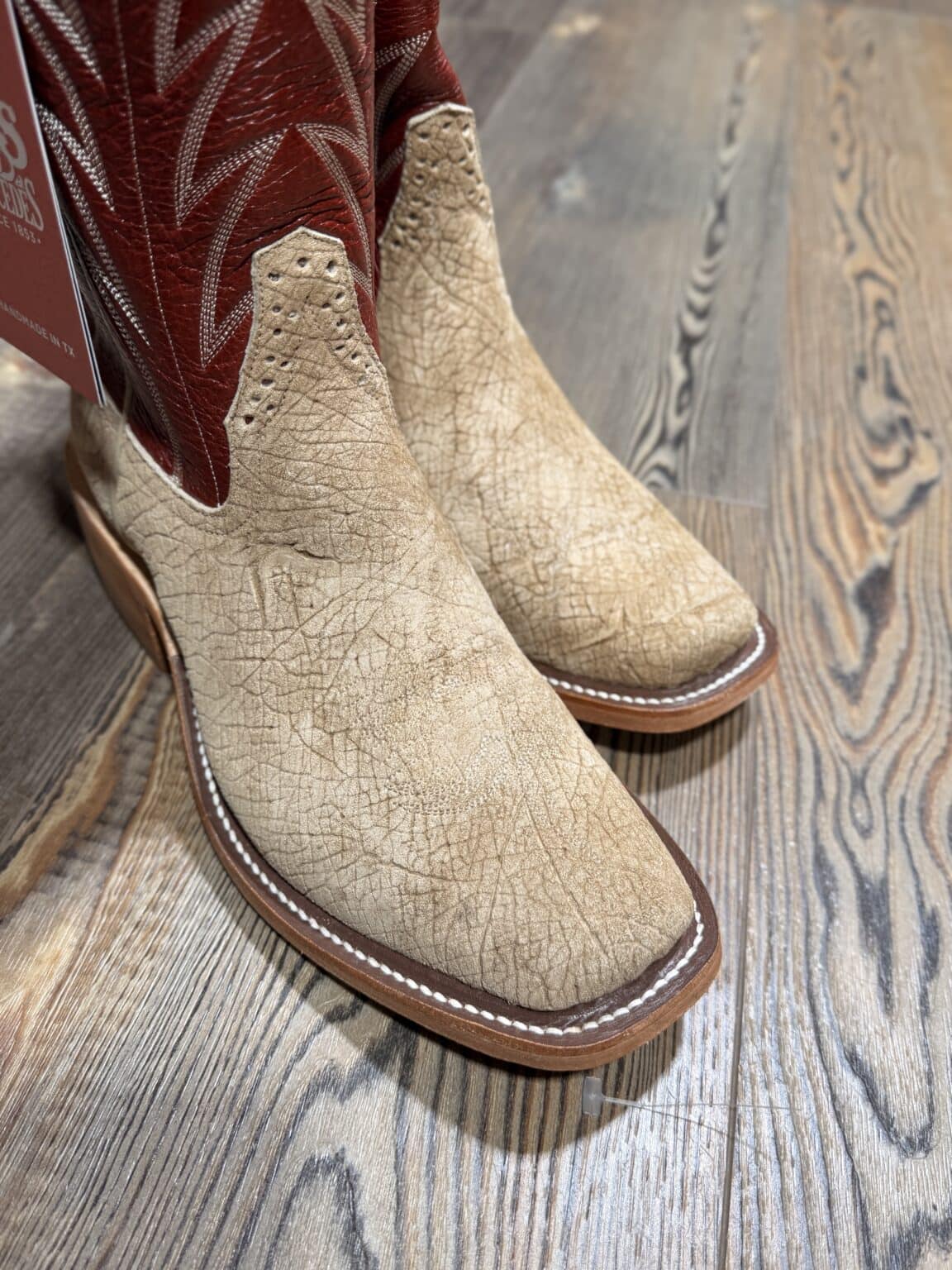 Rios of Mercedes Men's Light Tan Hippo Boot - Saddle Rags