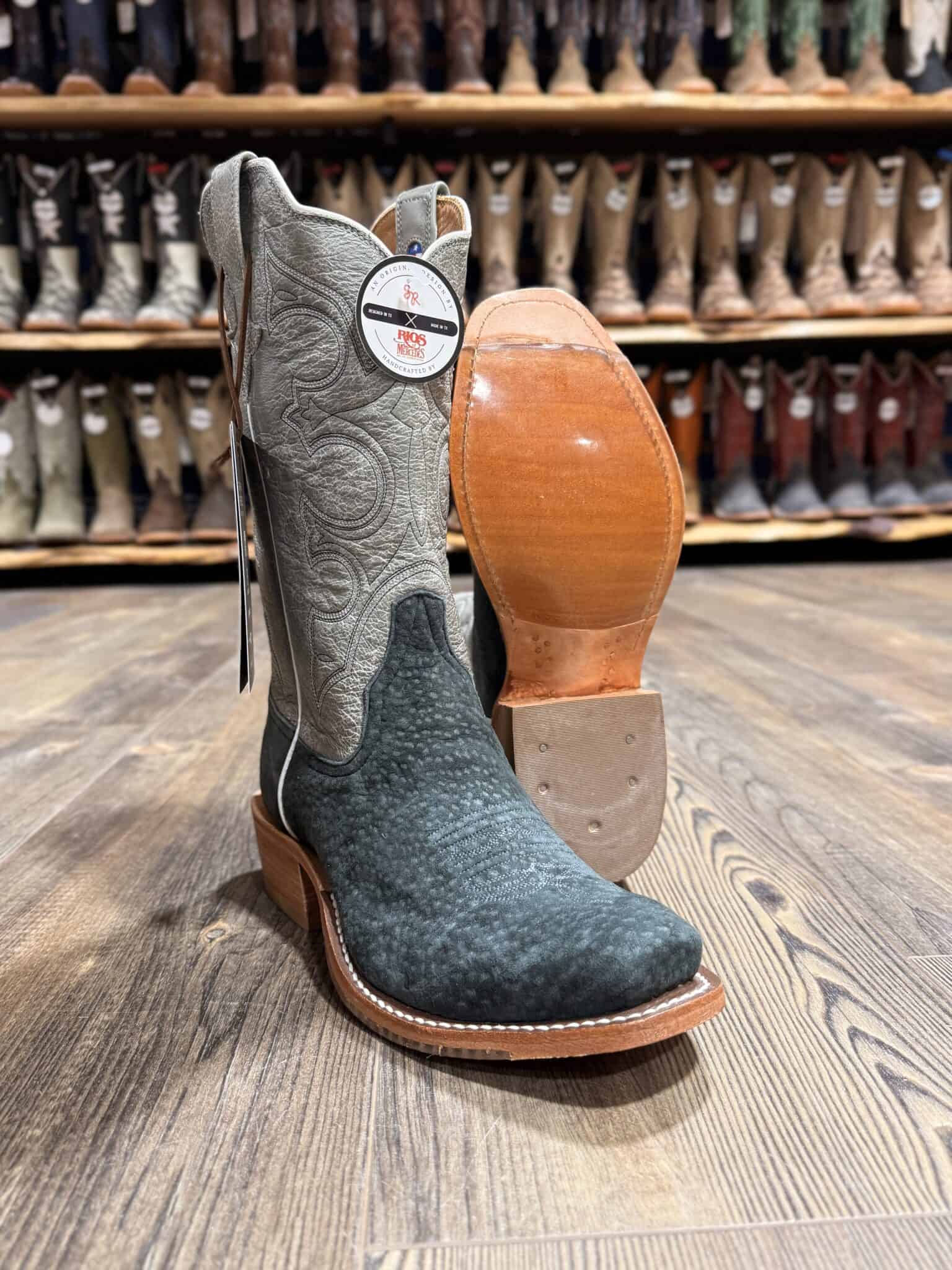 Rios of Mercedes Men's Dark Gray Carpincho Boot - Saddle Rags