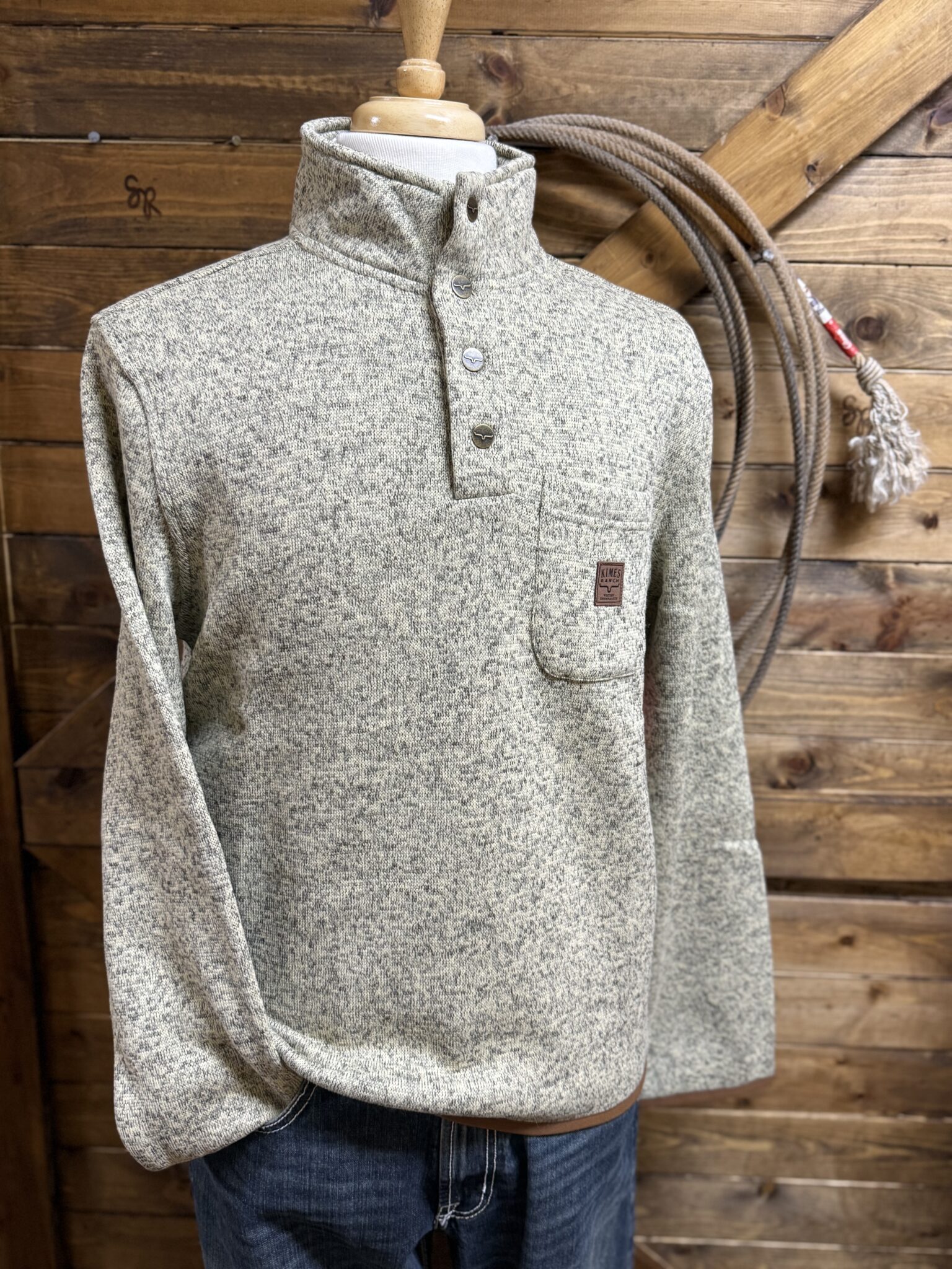 Mens Kimes Ranch Julian Pullover Natural - Saddle Rags