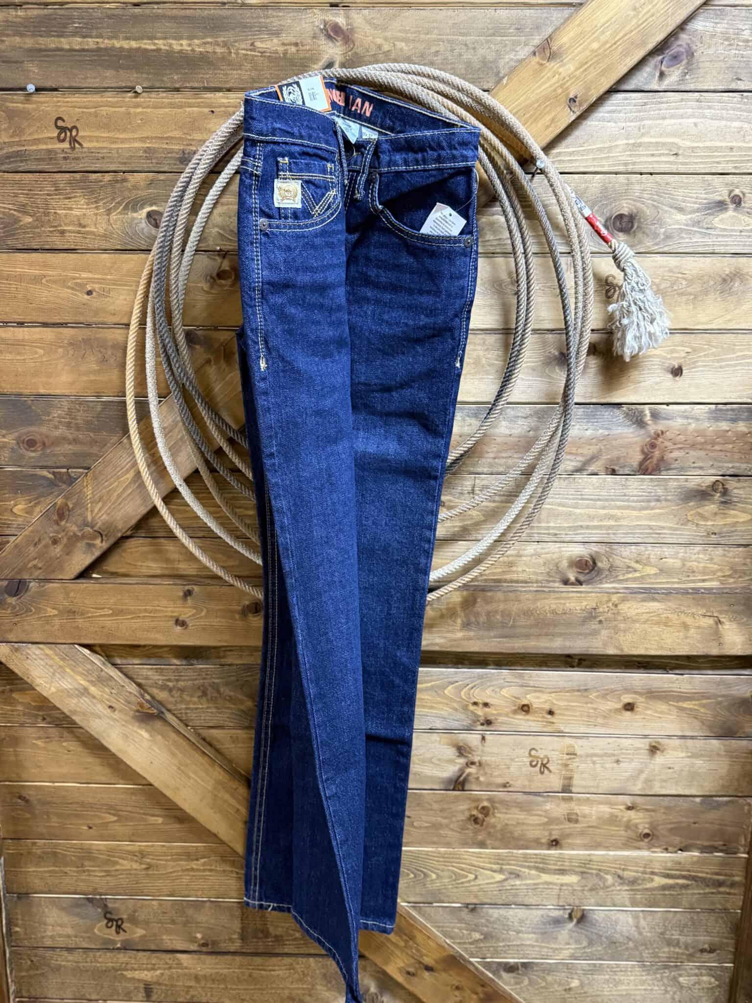 Mens Cinch Ian Slim Fit Boot Cut Denim Dark Wash - Saddle Rags