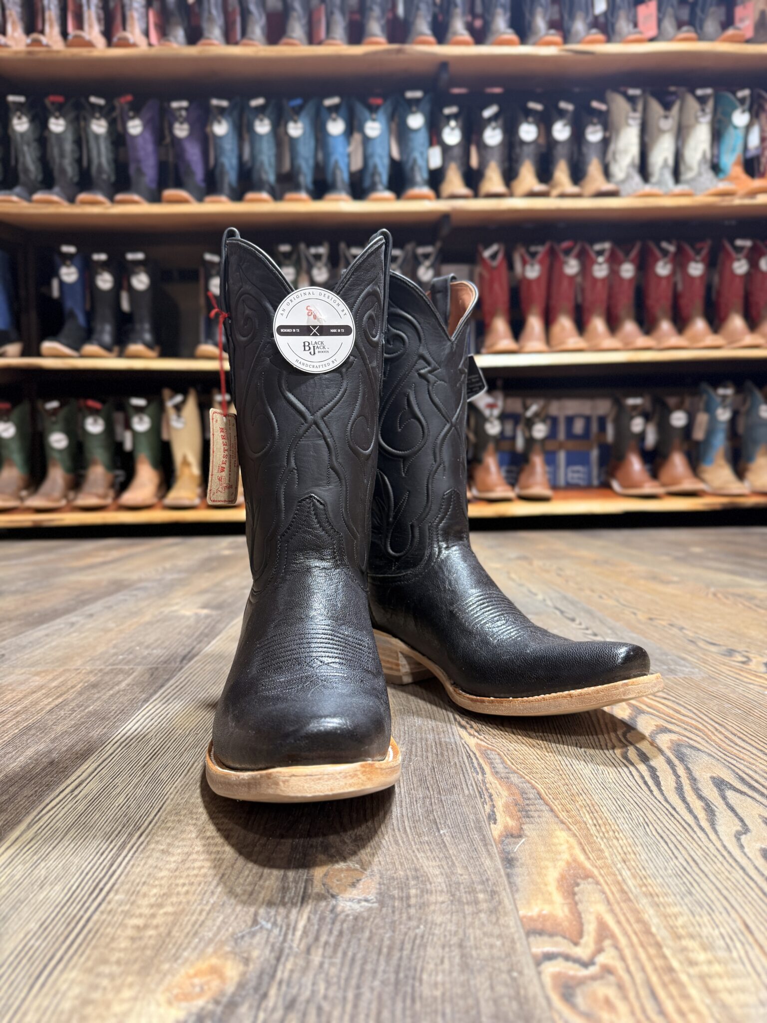 Black Jack Men's Black Pull Up Goat Boot - Saddle Rags