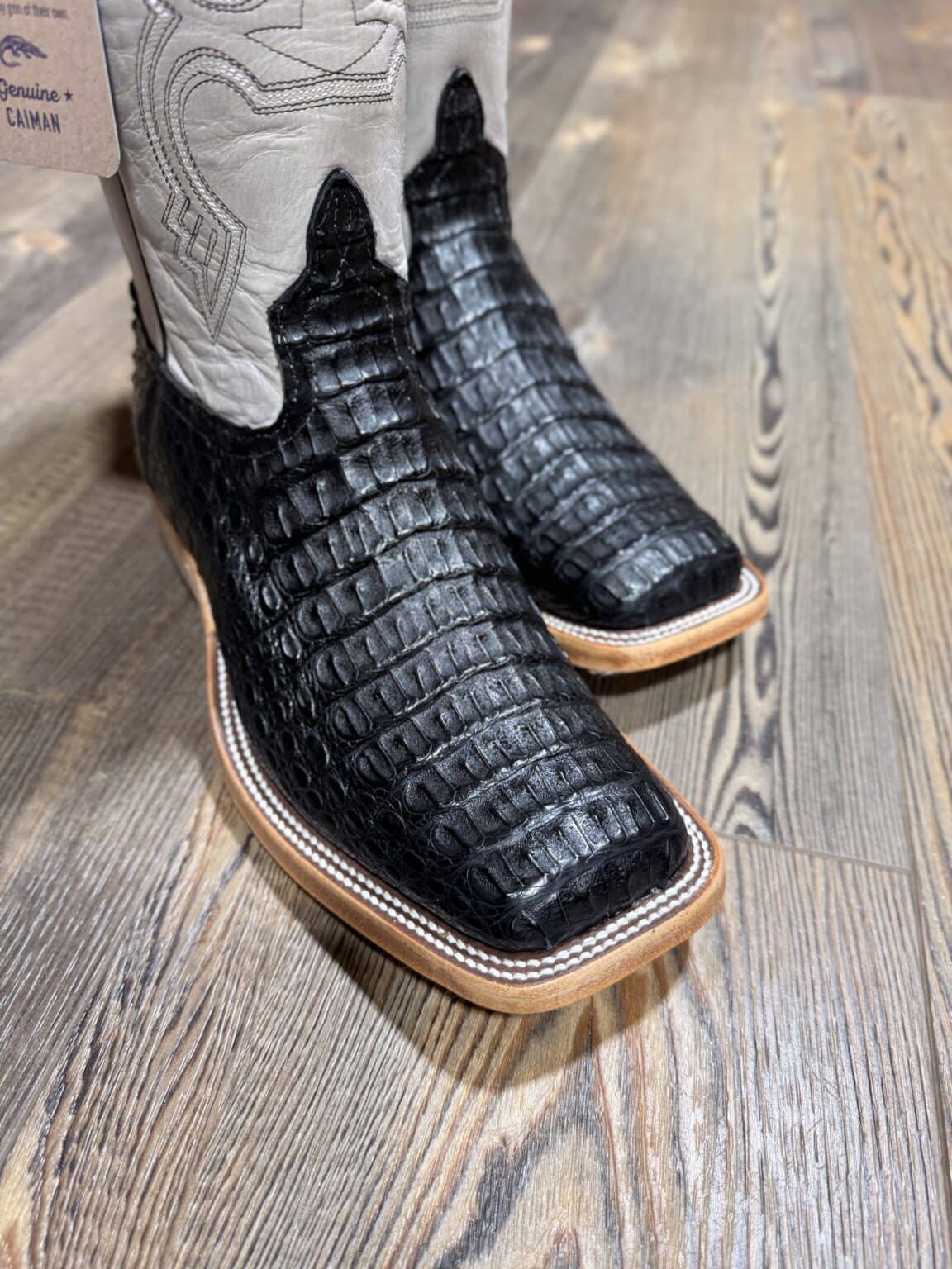 Anderson Bean Men's Black Hornback Caiman Boot - Saddle Rags
