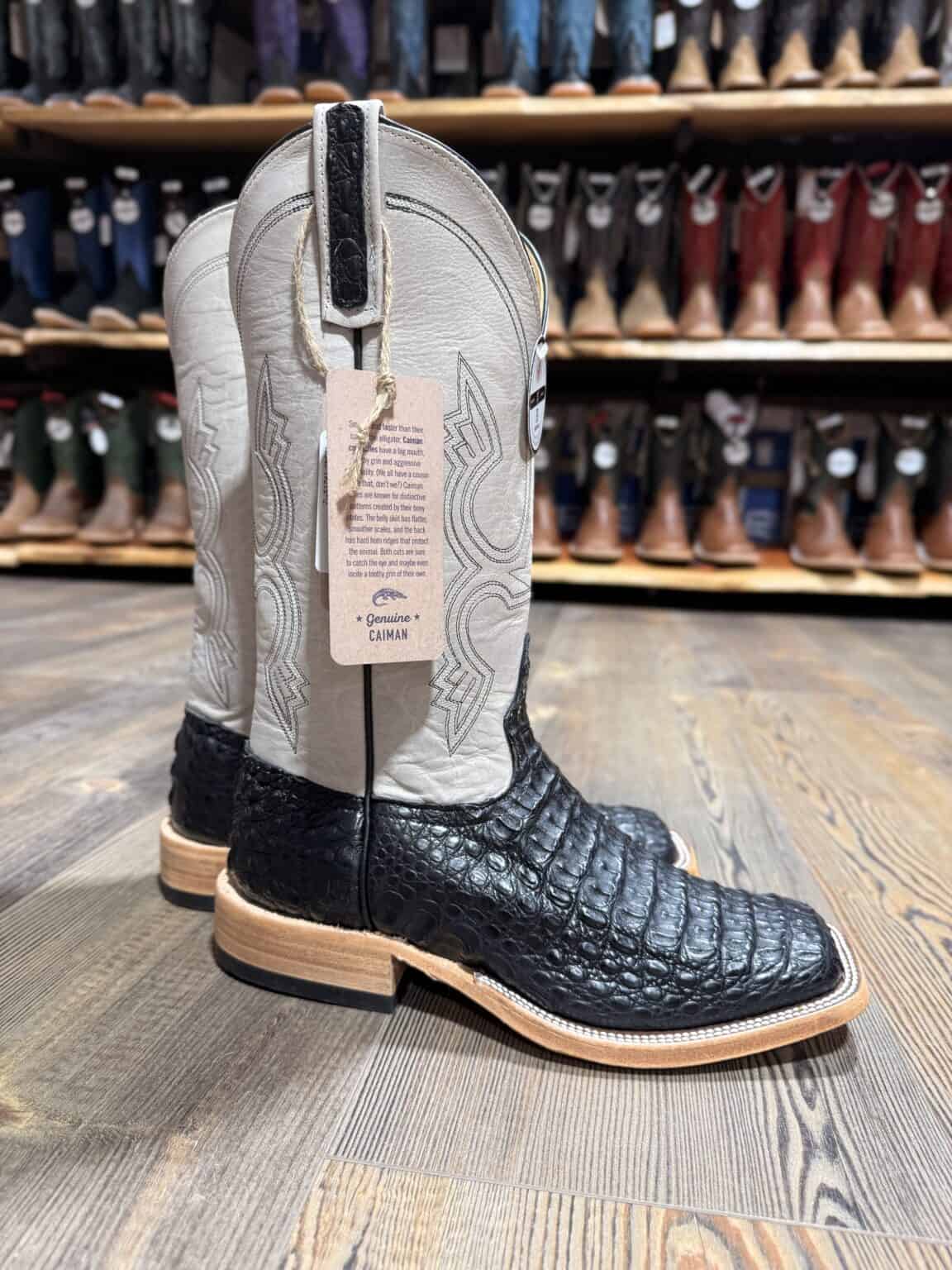 Anderson Bean Men's Black Hornback Caiman Boot - Saddle Rags